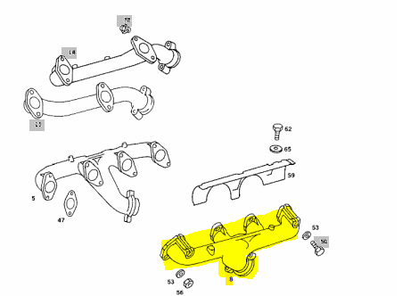 A1161421901 M116 3.5 Left Exhaust Manifold - mercedespartz