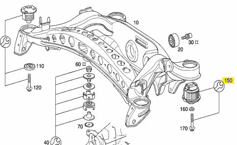 Rear subframe to frame unit - mercedespartz