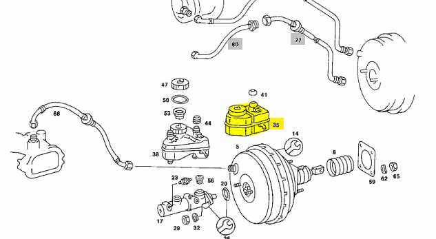 A0014315502 Brake fluid reservoir - mercedespartz