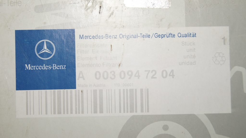 M104 Aircleaner filter insert , make knecht - mercedespartz