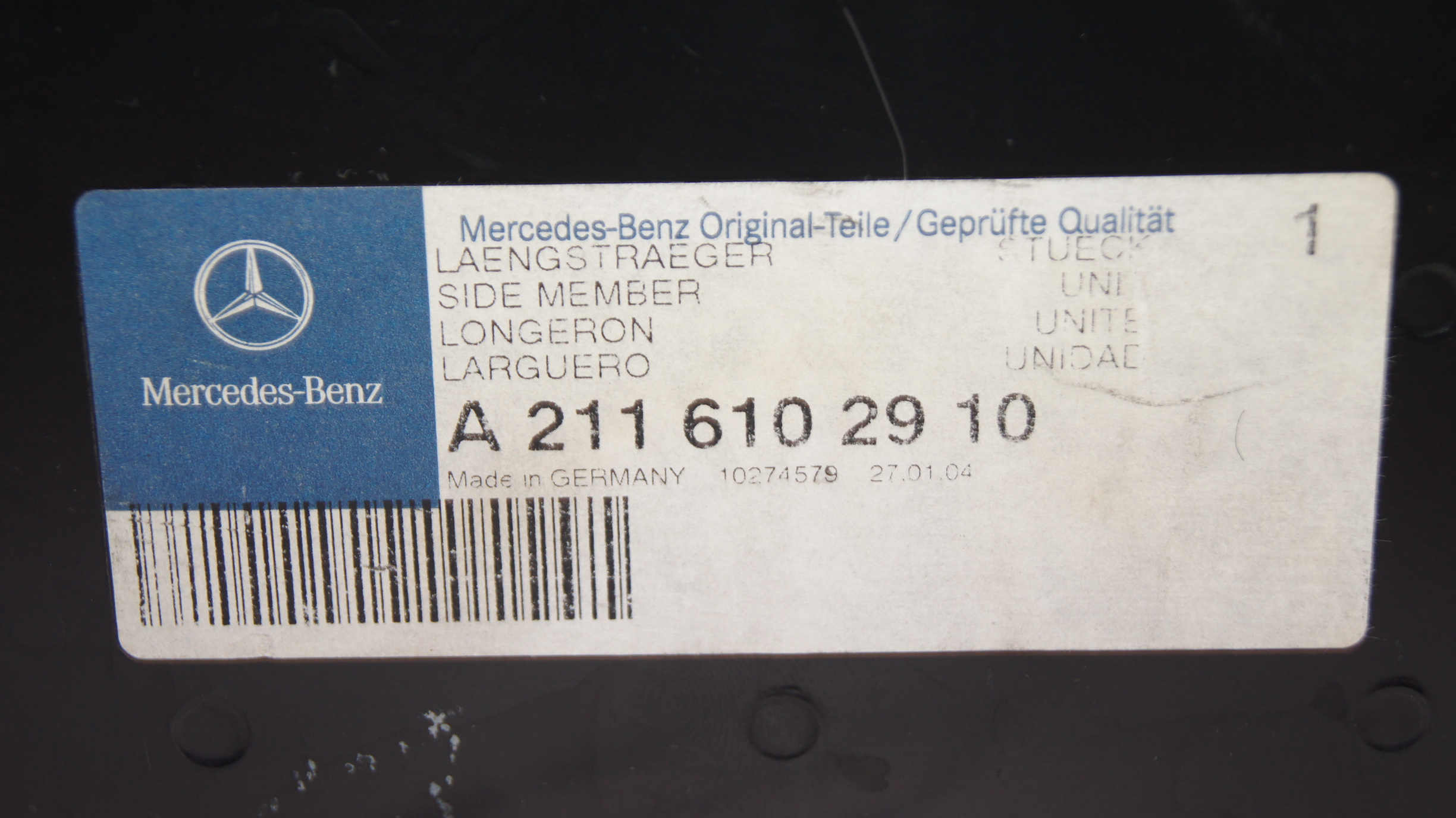 W219 W211 longitudinal member , rear left - mercedespartz