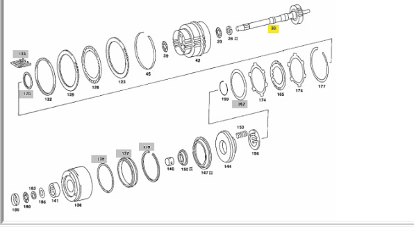 722.3 W107 W123 W124 W126 transmission drive shaft - mercedespartz