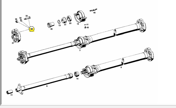 W114 W115 W123 propeller shaft flexible joint disc - mercedespartz