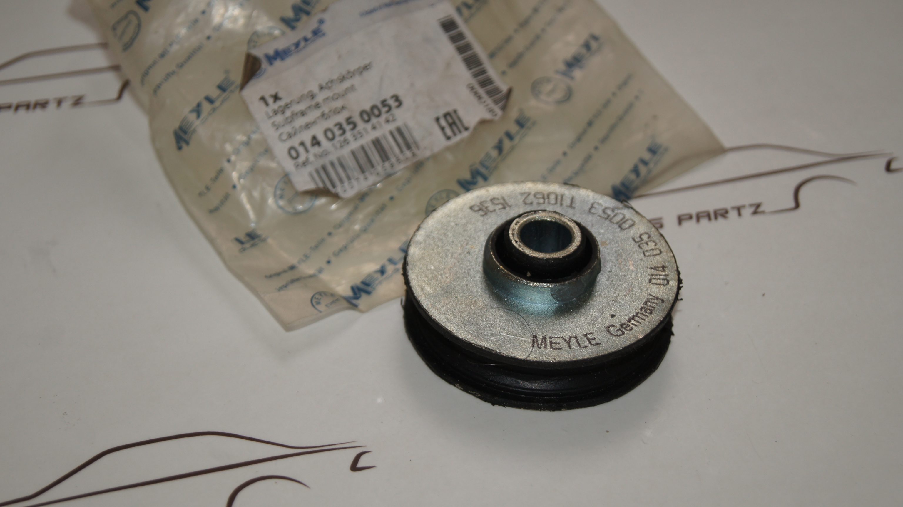 W107 W126 axle housing to rear subframe front bottom rubber mounting ...