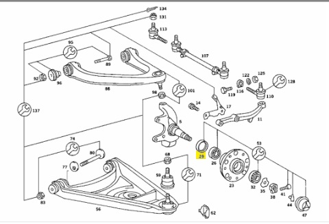 W107 W108 W109 W110 W111 W112 W113 front axle seal ring - mercedespartz
