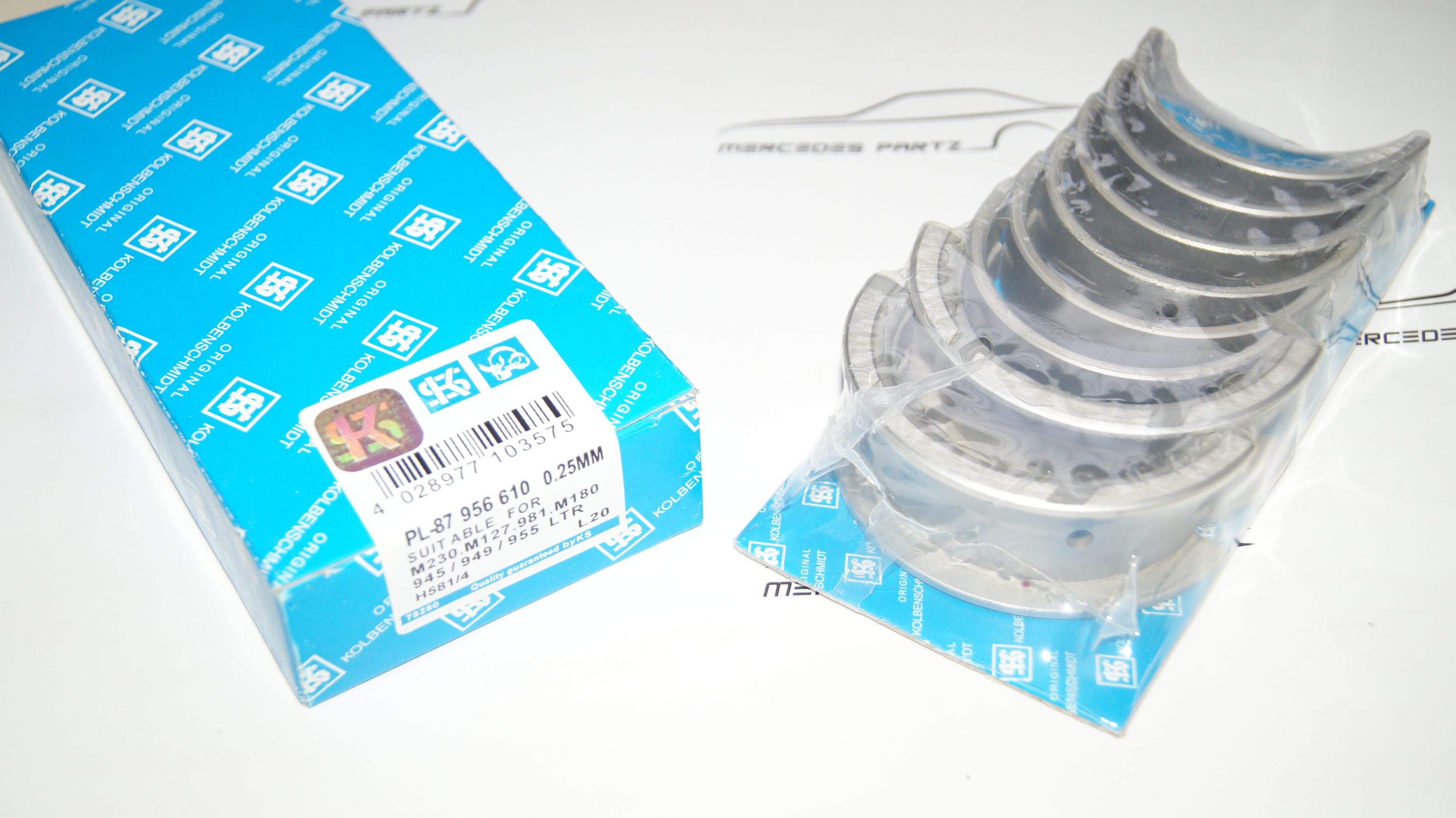 M180 M127 Crankshaft bearing set , repair size 1 , 0.25mm , 59.75mm ...