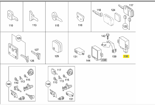 W210 W124 W140 W202 R129 front doors infrared closing system control ...