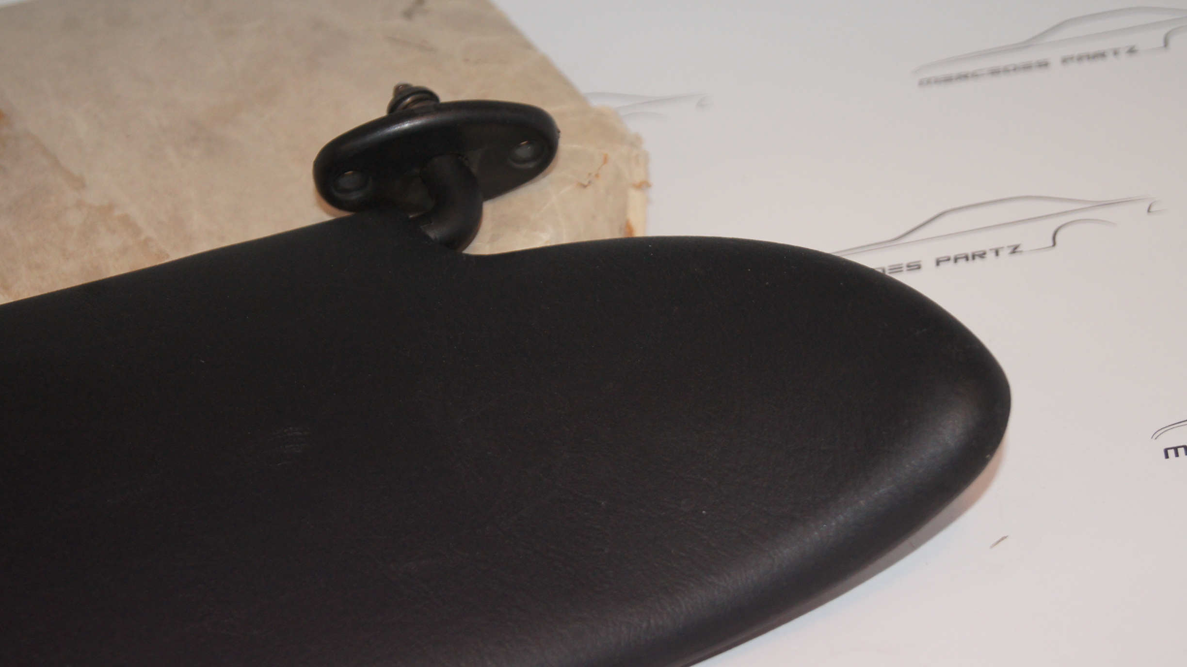 A1268100910 9045 , W126 left sunvisor less mirror NEW NOS - mercedespartz